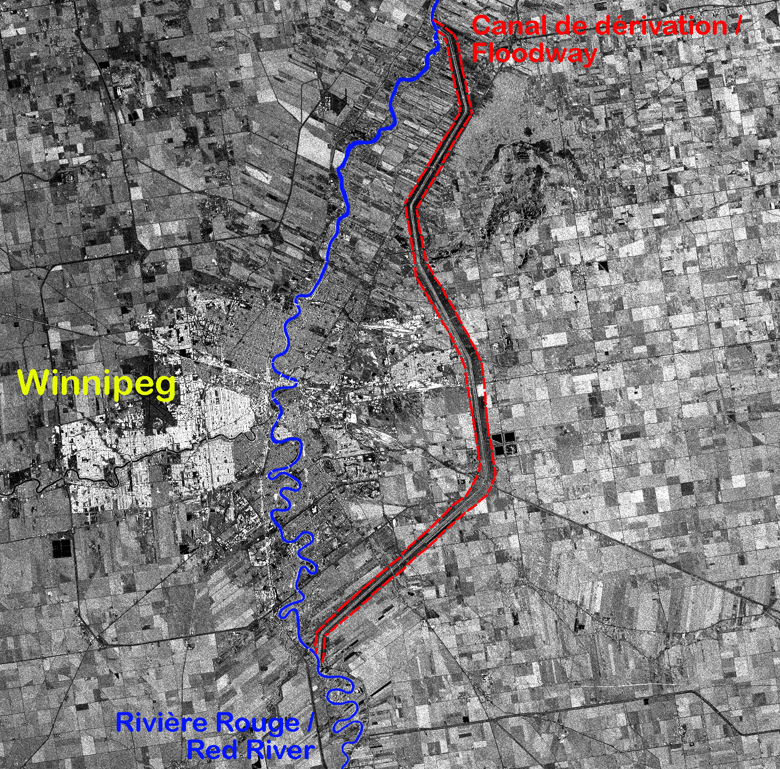 Red River image taken by RADARSAT - Canadian Space Agency
